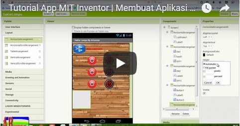 Tutorial App Inventor | Membuat Aplikasi Android Saklar lampu berbasis a...