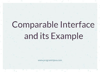 Comparable and its example in java ~ Program in Java - Java Examples ...