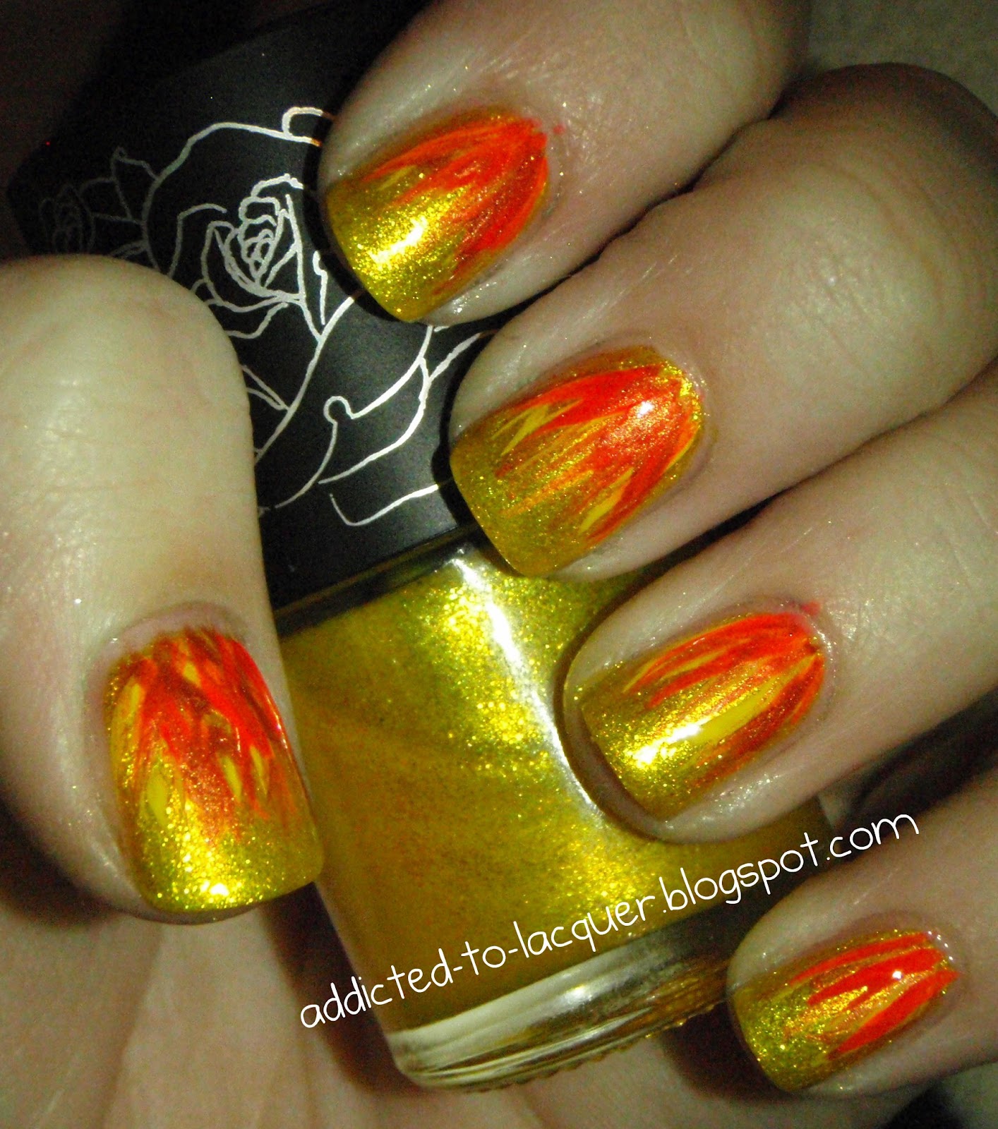 Addicted to Lacquer: Fire Manicure