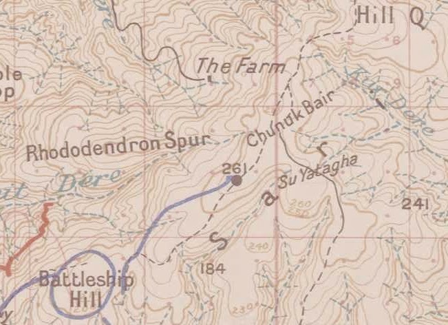 Mustering the Troops: Map of Chunuk Bair