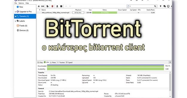 BitTorrent - Το καλύτερο «κατεβαστήρι» torrent αρχείων