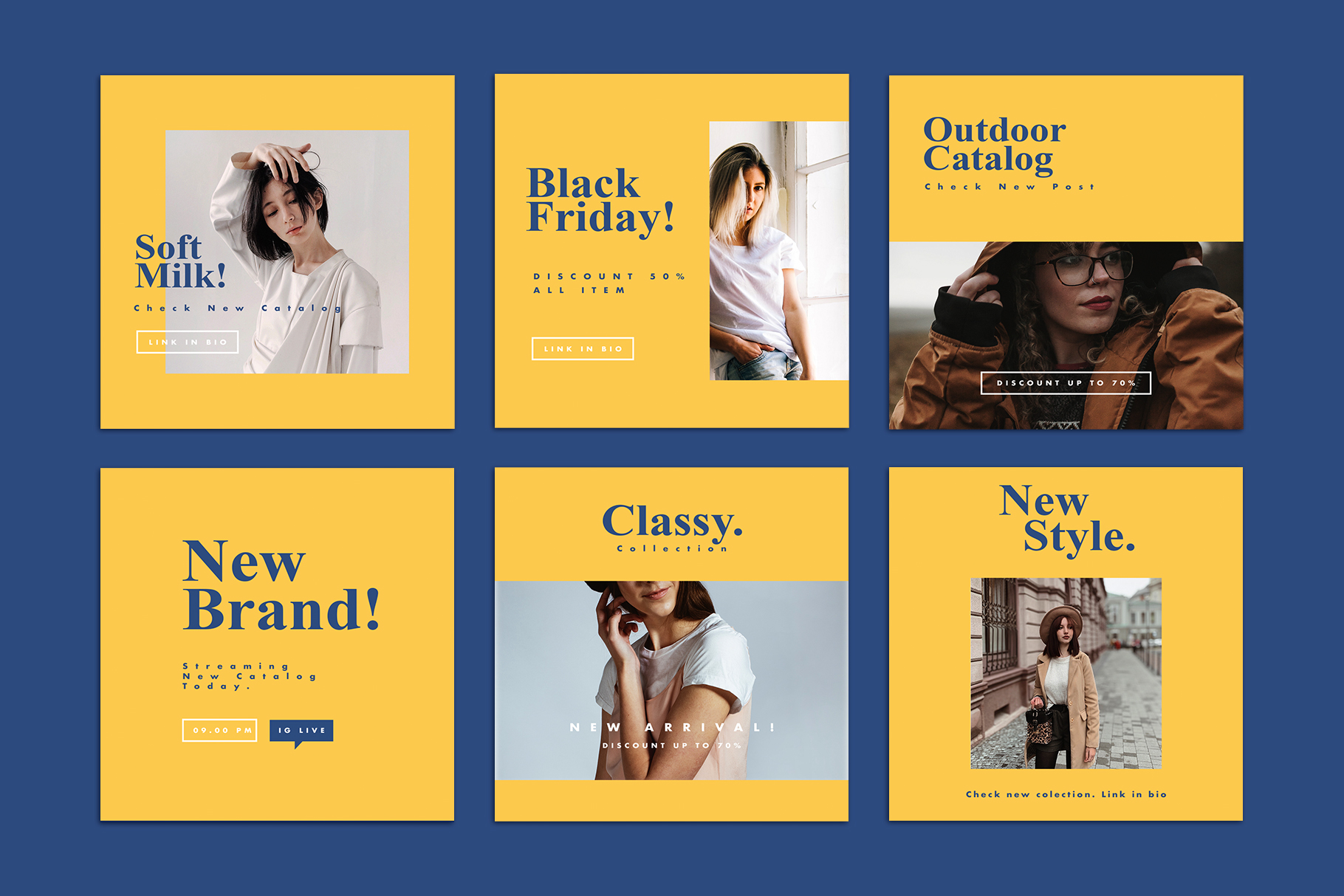 Tacky Social Media Post Photoshop Template - PSD File