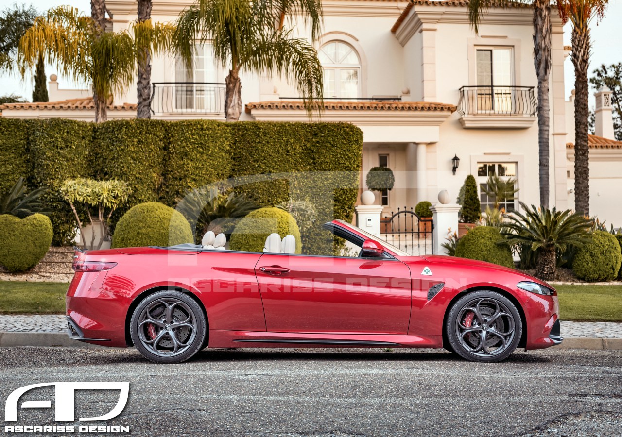 Ascariss Design: Alfa Romeo Giulia convertible (profile)