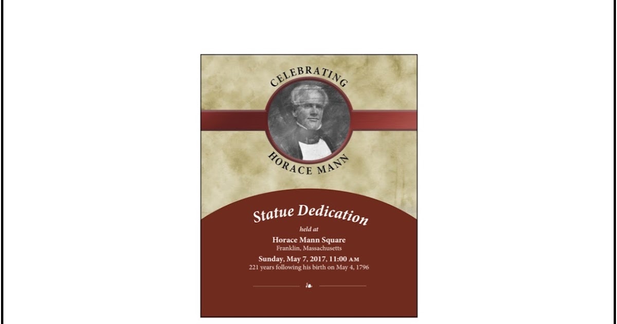 Franklin Downtown Partnership: You're invited to the Horace Mann statue ...