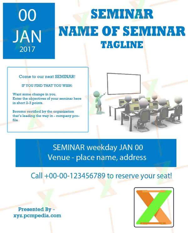 6 Simple Creative Posters for school and college Seminar - XYZpedia