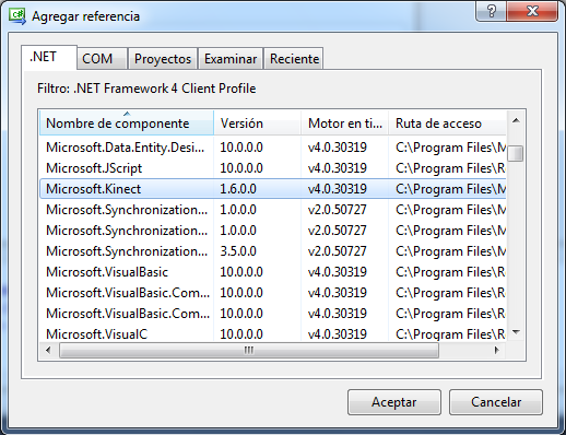 Raerpo: Plantilla para crear programas con interfaz gráfica - Kinect SDK