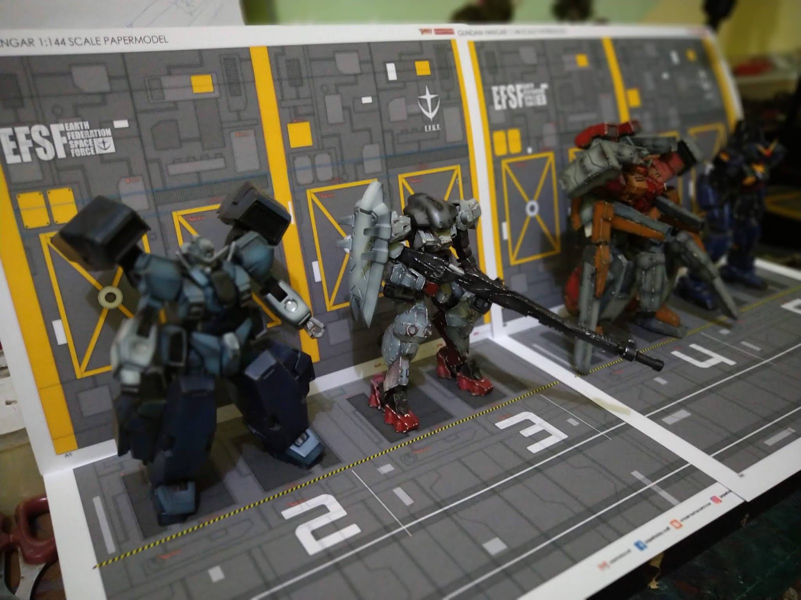 paperhobby: GUNDAM HANGAR 1:144 SCALE PAPERMODEL