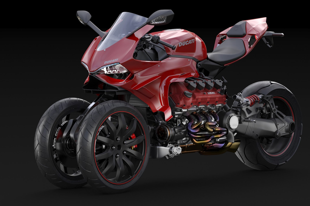 BLACK CAT garage : Ducati V8 superquadro "tregambe"