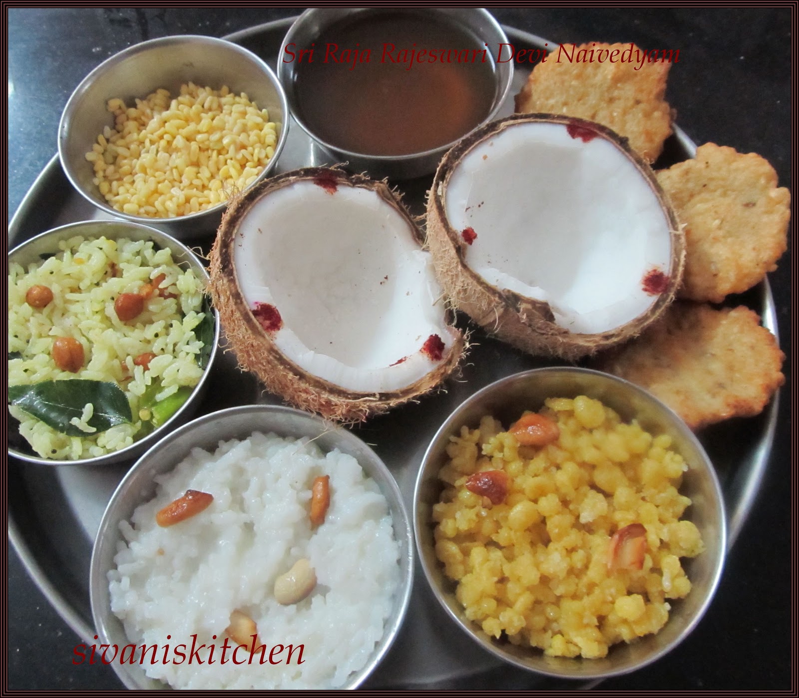 Sivani's Kitchen: Navaratri / Navadurga Naivedyams