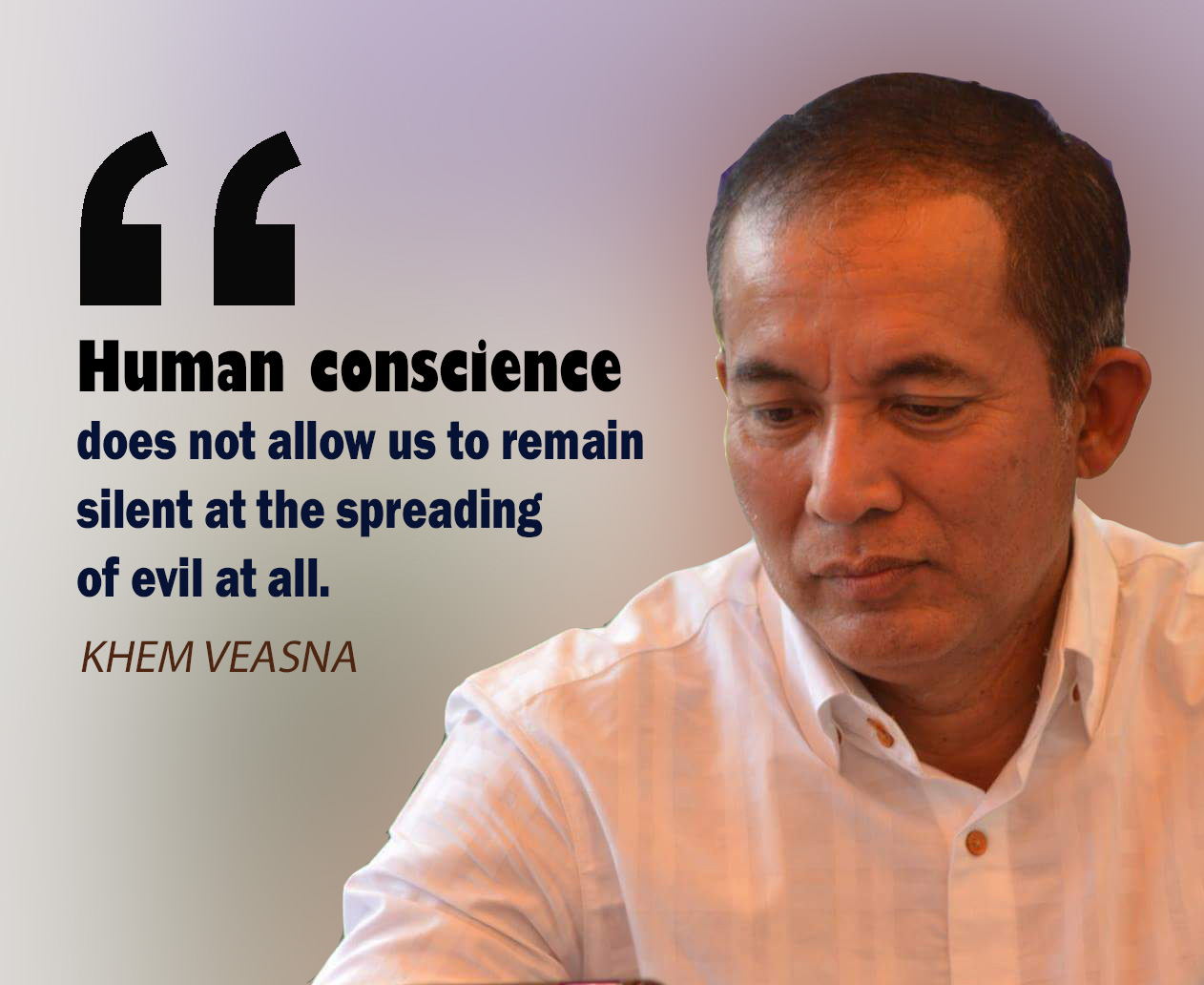 “Human conscience does not allow us to remain silent at the spreading ...