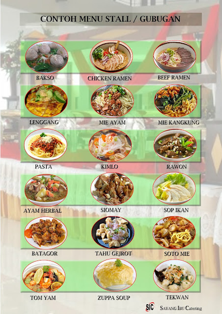 NIKAH MURAH BATAM: CONTOH MENU STALL / GUBUGAN