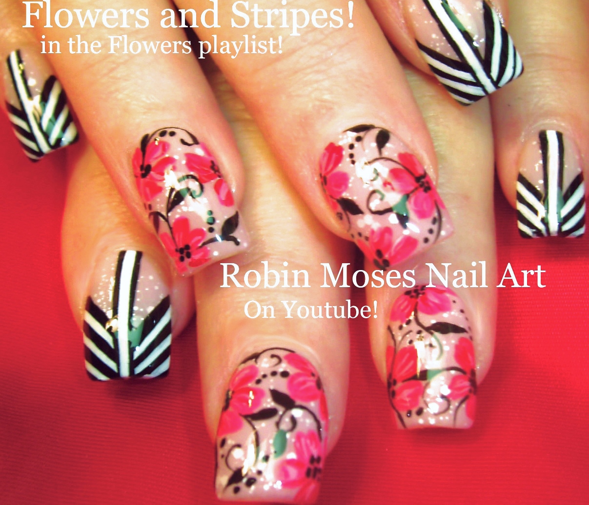 Nail Art by Robin Moses: Trash Polka Nails for halloween! Punk Rock ...
