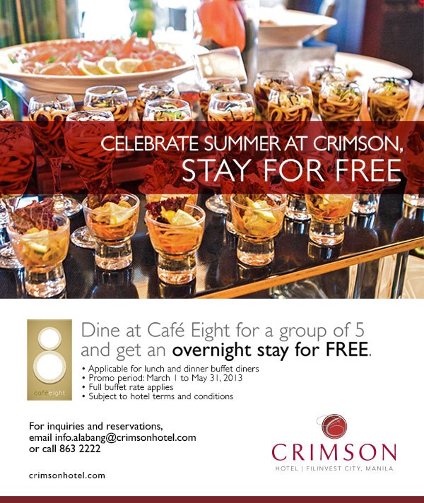 Manila Shopper: Crimson Hotel Summer Promo 2013