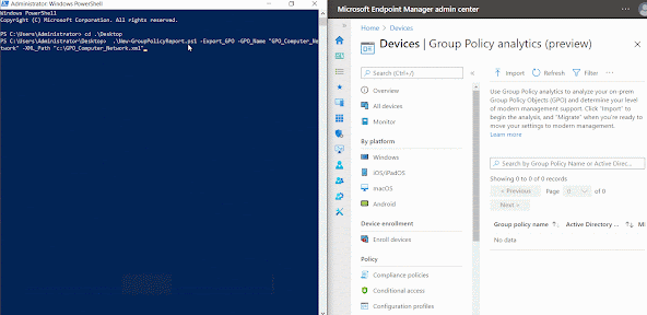 Group Policy Analytics scripts: import or remove on-prem GPO report in ...