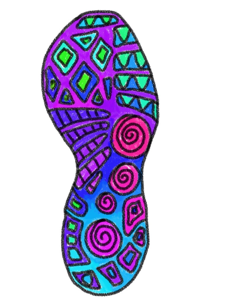 Art Sub Lessons: Art Sub Plan - Shoeprint Designs