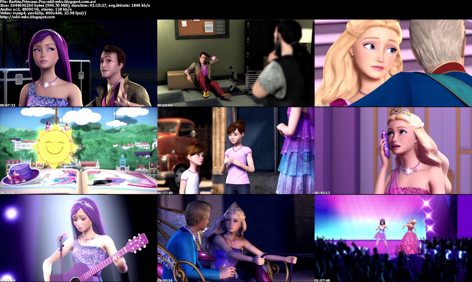 NYM-PELICULAS: BARBIE LA PRINCESA Y ESTRELLA DEL POP DVDRIP LATINO