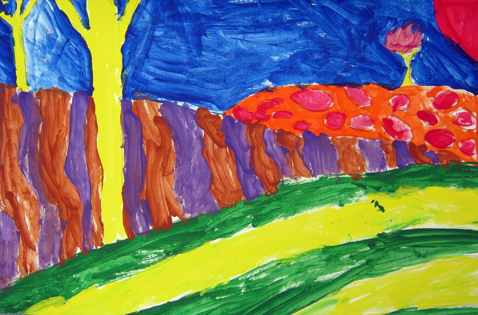 Mrs. Levine's Art Room : FIRST GRADE . . . David Hockney Landscapes