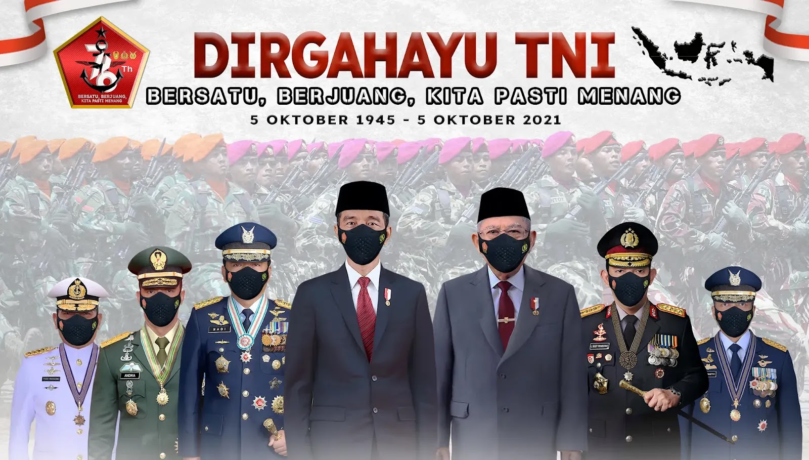 Download Tema, Logo, Banner, Spanduk, Baliho HUT TNI ke-76 Tahun 2021