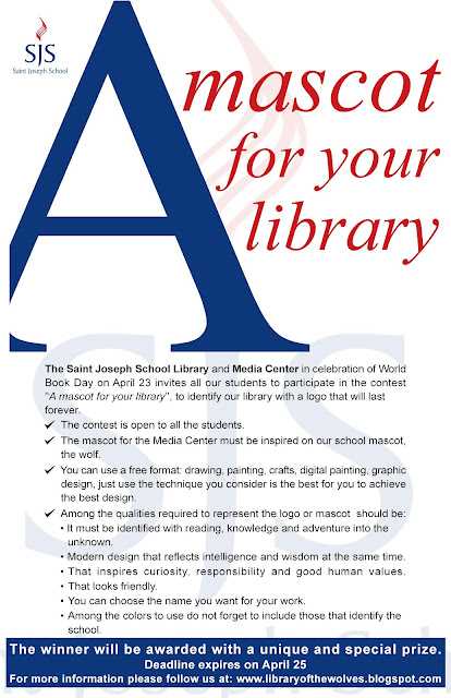 Library of the Wolves: A mascot for the library!!!! The award is awesome!!!