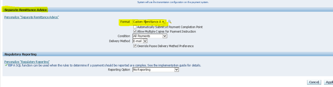 Oracle Application's Blog: How to customize the separate remittance advice in r12