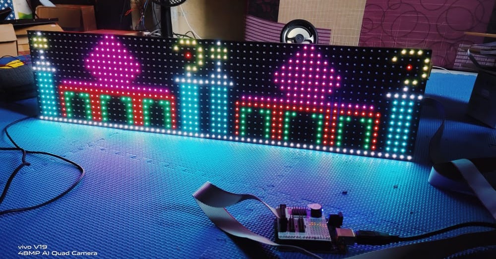 Belajar Arduino P10 RGB HUB75 Dengan DMD Shield Uno - Dicky B_Mz