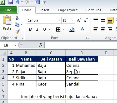 Rumus Array Excel Menghitung Jumlah Data Dengan Dua Kriteria