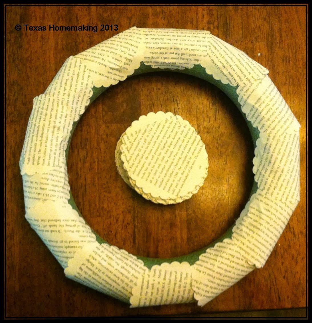 Texas Homemaking: Get Creative :: Make your own Paper Cone Wreaths