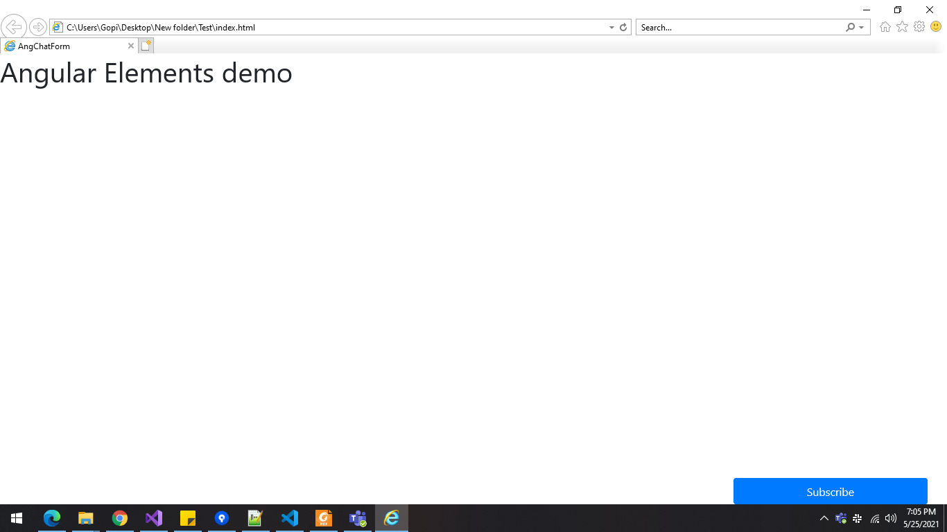 Creating Custom Elements using Angular | GOPI's PORTAL