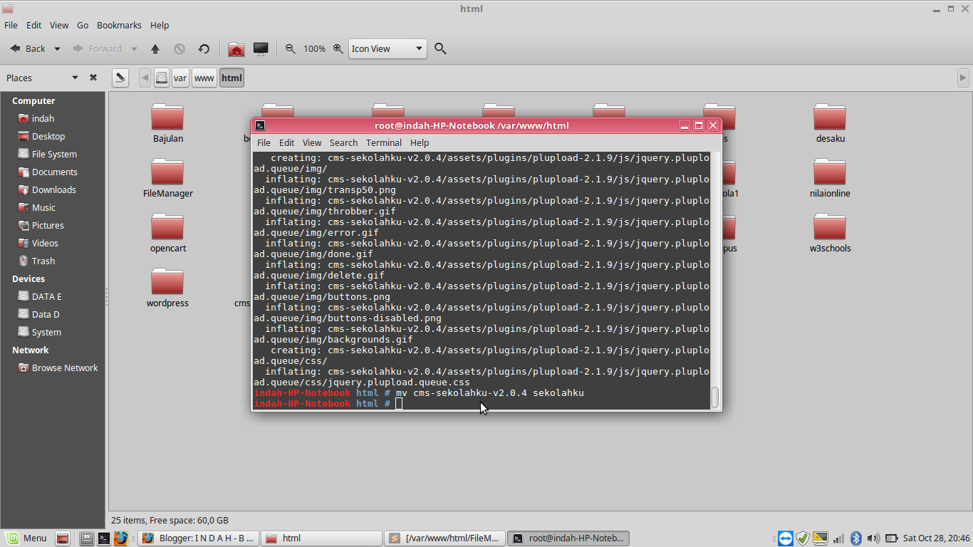 Pengenalan dan installasi CMS Sekolahku - CREATE-SCRIPT - ANGGA BLC TELKOM