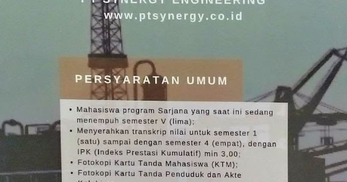 Beasiswa PT. Synergy Engineering Tahun 2019 - 2020 - Mediasiana.com ...