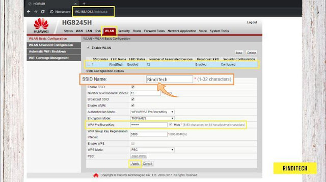 Cara Ganti Nama WiFi Indihome Modem Huawei - Rindi Tech