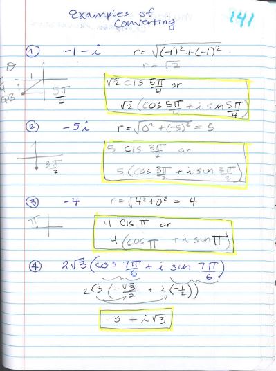 Beautiful Math: Trigonometric Form of Complex Numbers - PreCalculus