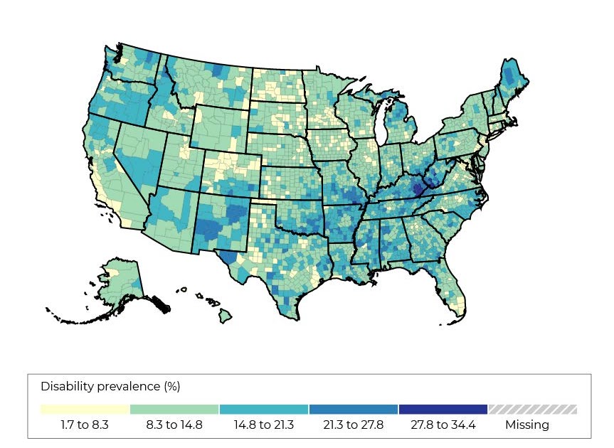 Social Security News: Disability Incidence Map