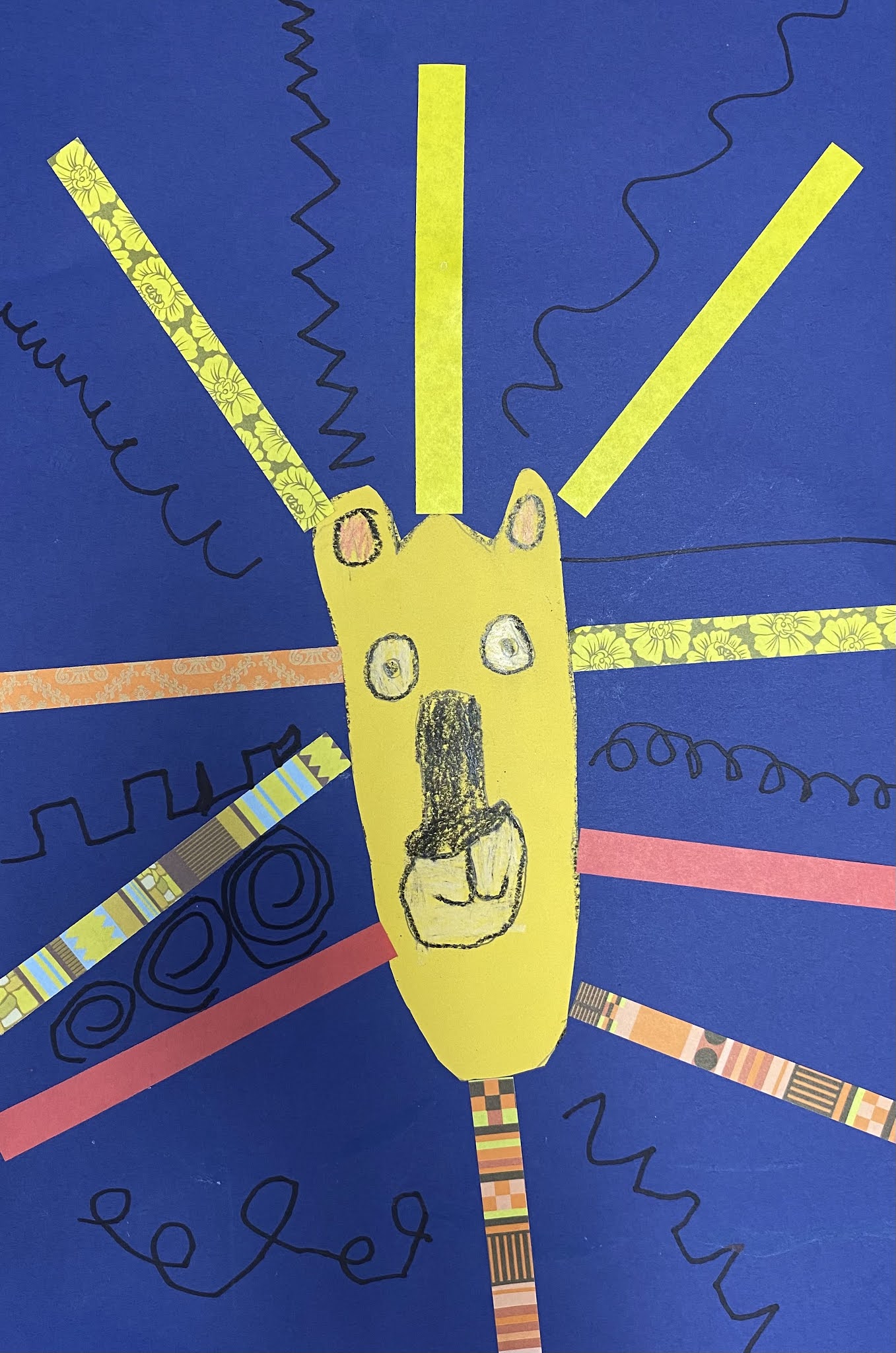 Mrs. Harris' art room: Lions with Lines kindergarten art lesson