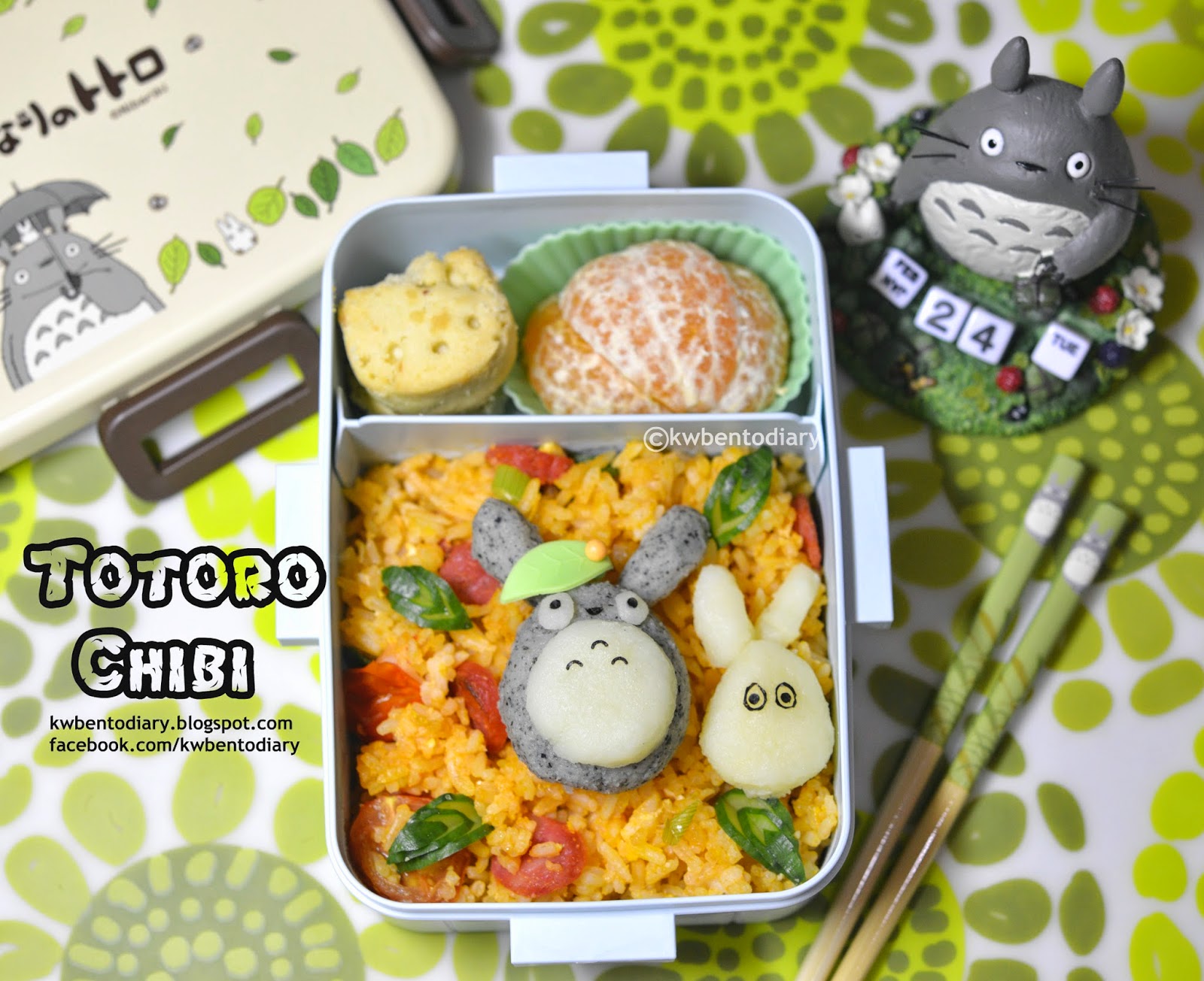Karenwee's Bento Diary: Bento2015#Feb24~Totoro & Chibi Mashed Potato