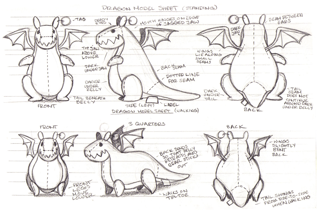 Acorns - A short film by Gemma Roberts: Knitted Dragons Concept Art