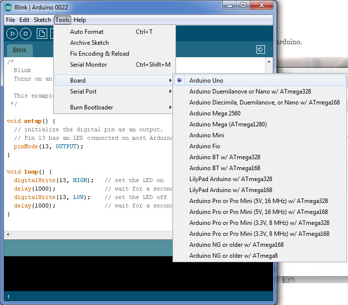 Gambar 6. Memilih Seri Board Arduino