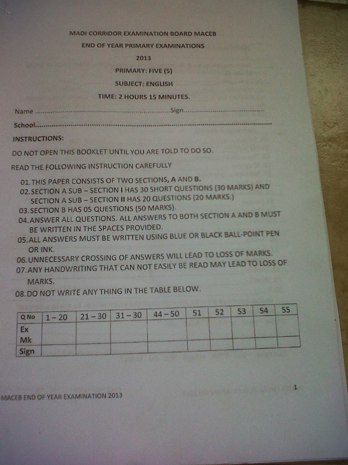 Cornerstone: Exams – failures and successes