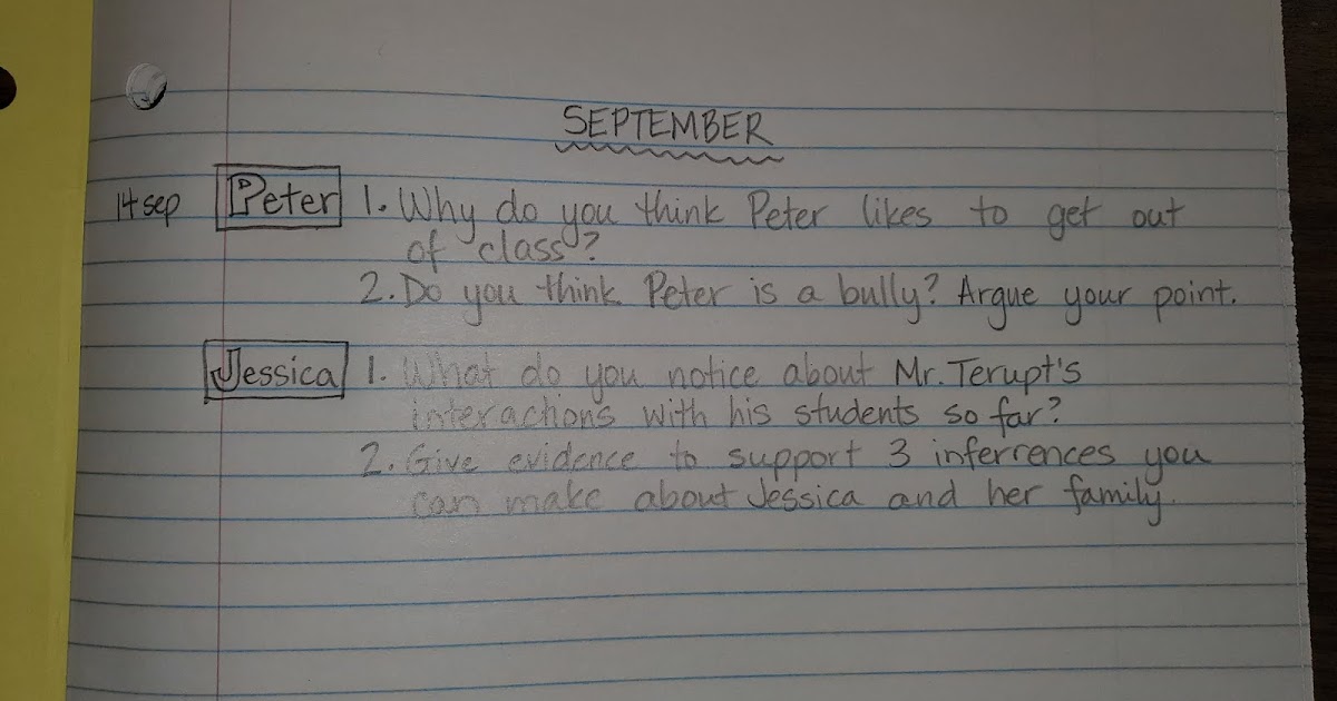 Homework, notes, and samples from today's classes