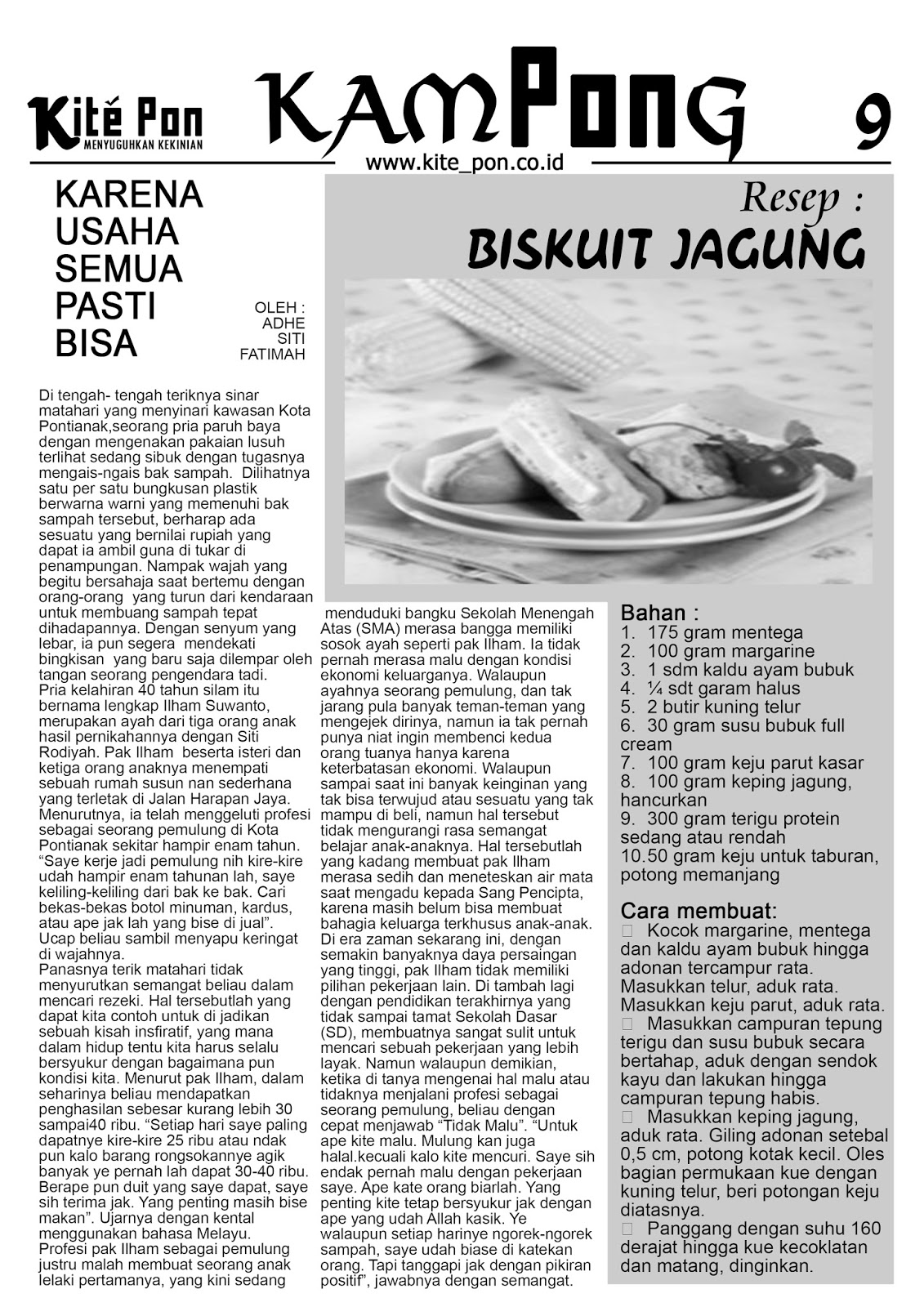 Contoh Desain dan Layout Koran/Majalah Sederhana (Tugas Jurnalistik ...