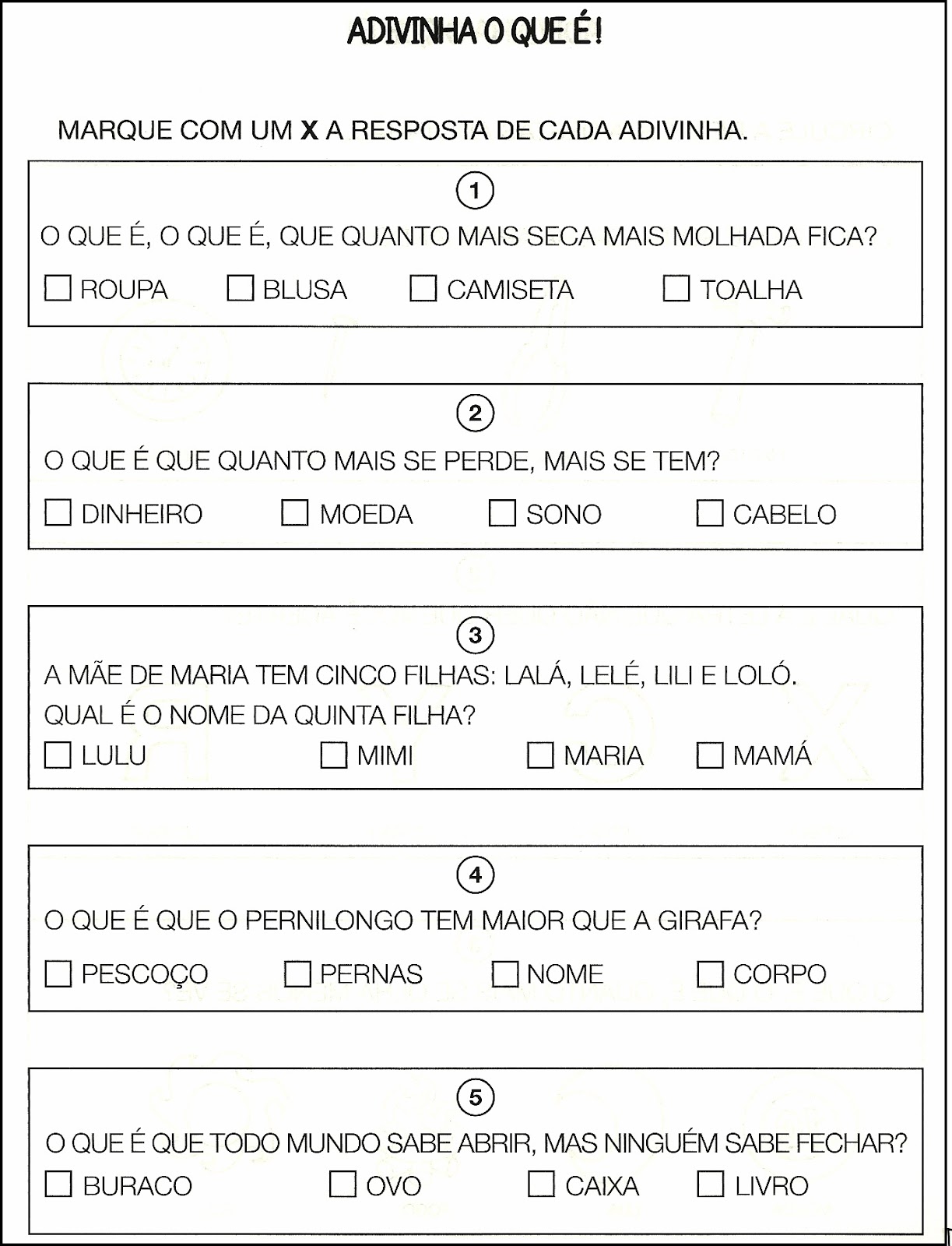 EDUCANDO COM AMOR -MARLIZE E SÍLVIA: Adivinhas EDUCANDO COM AMOR -MARLIZE E SÍLVIA: Adivinhas