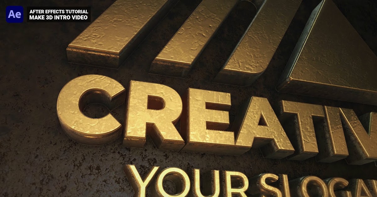 How To Make 3D Intro Video