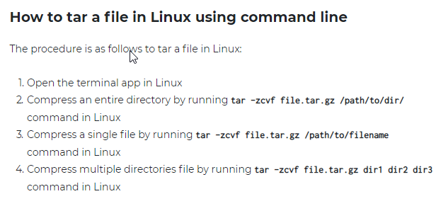 SAP BASIS MADE EASY: How to make tar files in linux