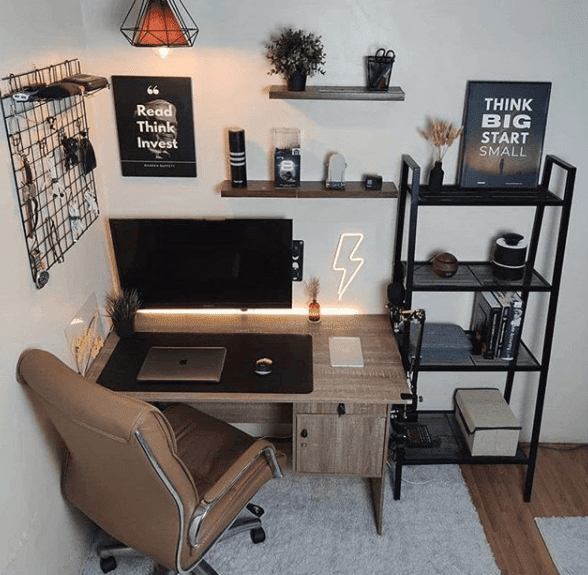 20 Inspirasi Setup Meja Kerja Minimalis di Rumah | Mood Bosster ...