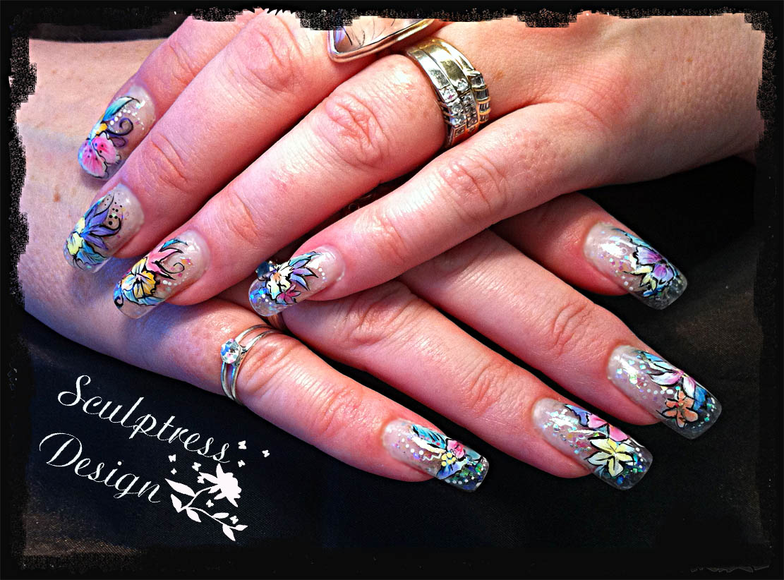 Sculptress Design Nail Studio: Some of the nail designs done in March. 2011