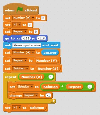 MakeTheBrainHappy: Scratch 101: Creating the Factorial Function
