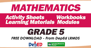 GRADE 5 MATH - Learning Materials from DepEd LRMDS (Free Download ...