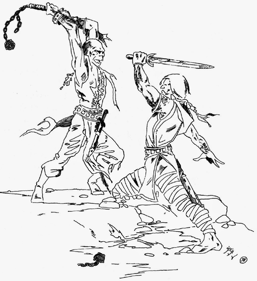 A Paladin In Citadel: Old School Illustrations: Advanced Melee