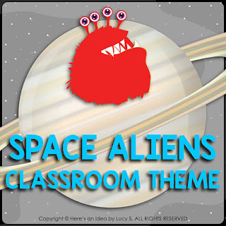 Here's an idea: Space Aliens (or Monsters) Classroom Theme