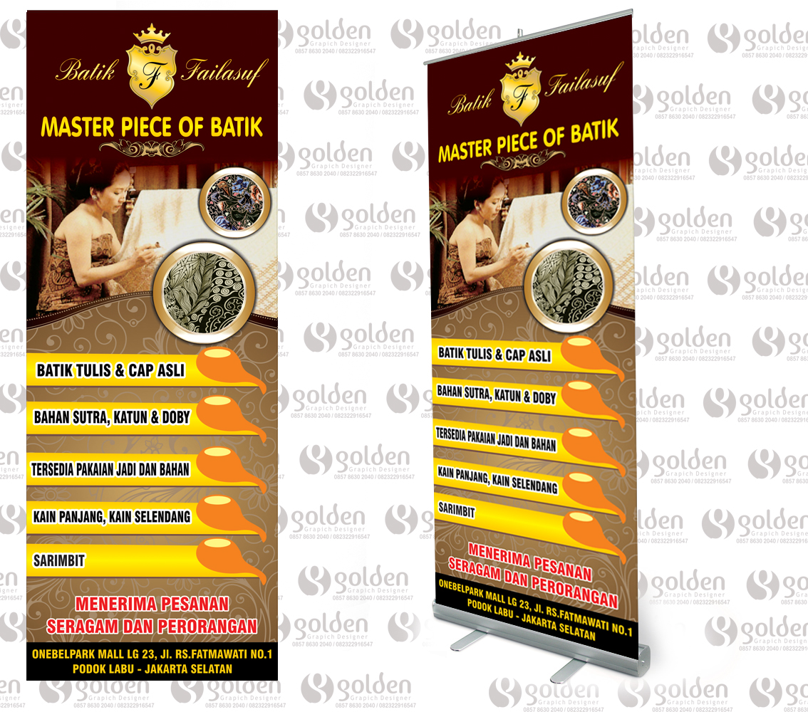 DESAIN ROLL BANER BATIK PESISIR ~ GOLDEN